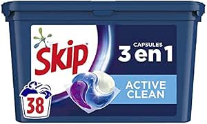Skip - Ultimate Active Clean Trio Laundry Capsules - 38 Pods : Amazon ...