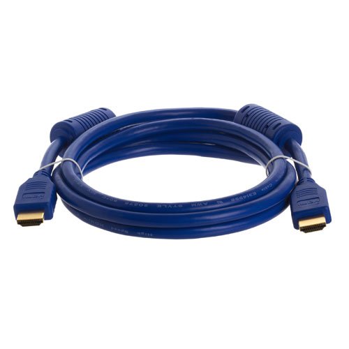 Cmple - High Speed HDMI Cable with Ferrite Cores 28AWG, Blue (6 Feet ...