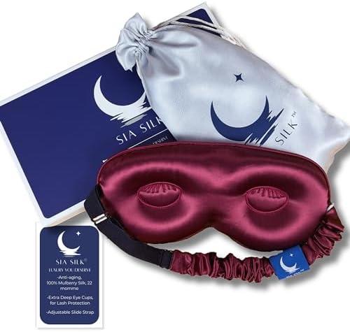 Amazon.com: Sia Silk Sleep Mask with Eye Cups – No-Pressure 3D Eye ...