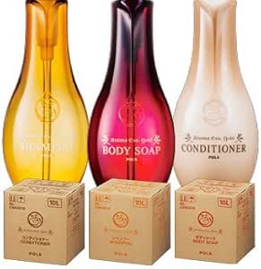 Amazon | POLA アロマエッセ ゴールド シャンプー＆コンディショナー＆ボディソープ 10Lx3種類セット | POLA（ポーラ） | シャンプー 通販