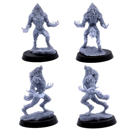 Werewolf Brute Miniature Figure Wolf Wolves 28mm Dungeons and Dragons ...