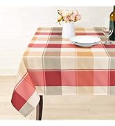 Amazon.com: Autumn Fall Tablecloth for Thanksgiving, Gingham Buffalo ...