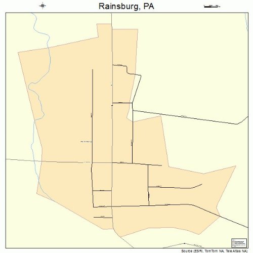 Amazon.com : Large Street & Road Map of Rainsburg, Pennsylvania PA ...