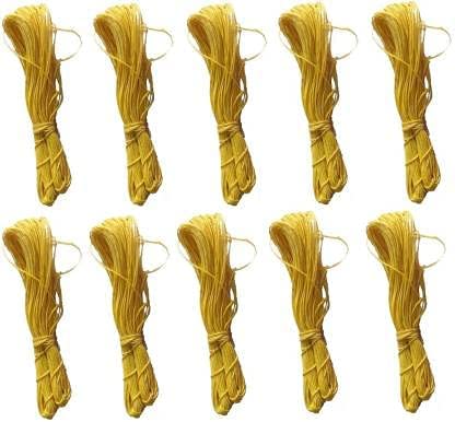 Wiffo Yellow MITHLA JANEU, YAGYOPAVIT Thread/Yellow Cotton Thread Long ...