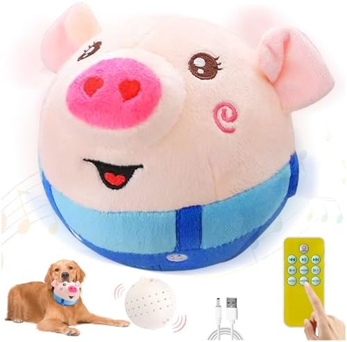 TOGETDREAM Active Moving Pet Plush Interactive Dog Toy with Remote ...