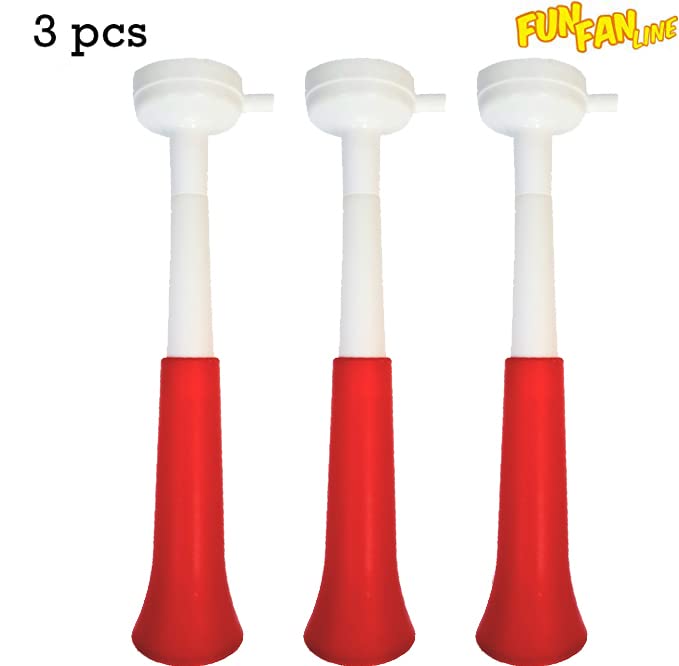 FUN FAN LINE – Pack x3 Plastic Trumpets/Vuvuzela stadium horn for ...