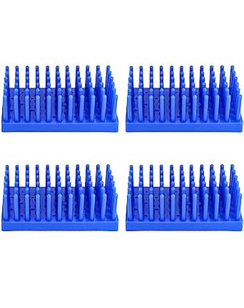 QWORK Test Tube Rack, 4 Pack 66 - Place Plastic Spike Drying Rack Holds ...