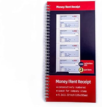 Receipt Book with Carbon Copies,Money and Rent Receipt Book,2-Part ...