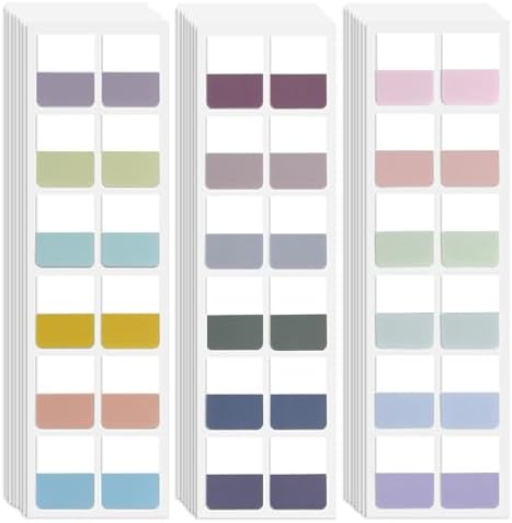 Potanro Sticky Tabs 360 PCS Book Tabs Book Annotation Kit 18 Colors ...