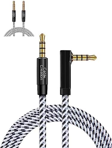 Amazon.com: CableCreation TRRS 90 Degree Right Angle 4-Conductor Bundled with TRS 3.5mm Male to ...