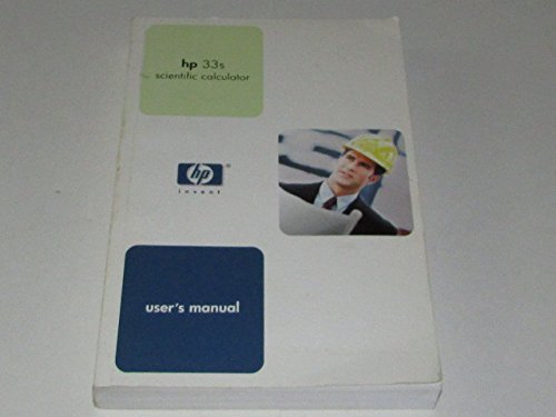 HP 33s Scientific Calculator User's Manual: Hewlett Packard: Amazon.com ...