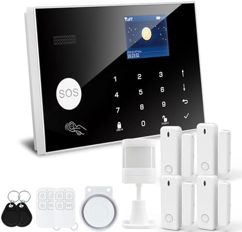 Amazon.com : D1D9 Home Burglar Alarm System 23 pcs kit Wireless DIY GSM ...