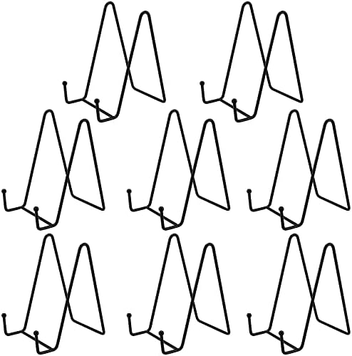 SINJEUN 8 PCS 6 Inch Metal Display Stands, Picture Frame Stand, Black ...