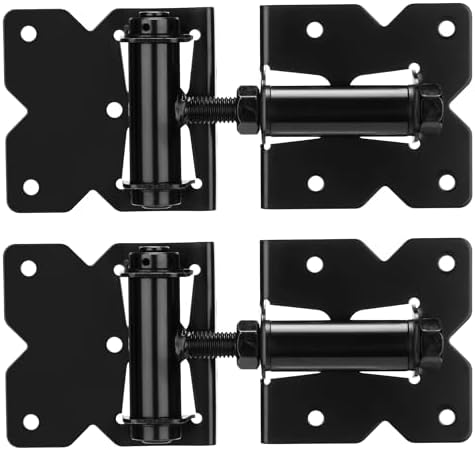 Amazon.com: JZVXX Carbon Steel Self Closing Gate Hinges, Vinyl, Wooden ...