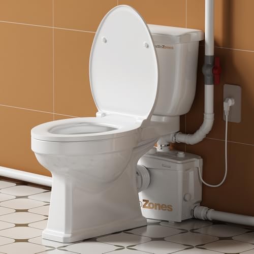 HIGH POWER Macerating Toilet System, Upflush Toilet with Macerator Pump ...