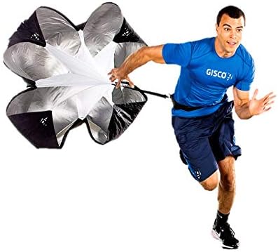 SAS SPORTS 56" Nylon Speed Running Chute | Running Parachute for ...