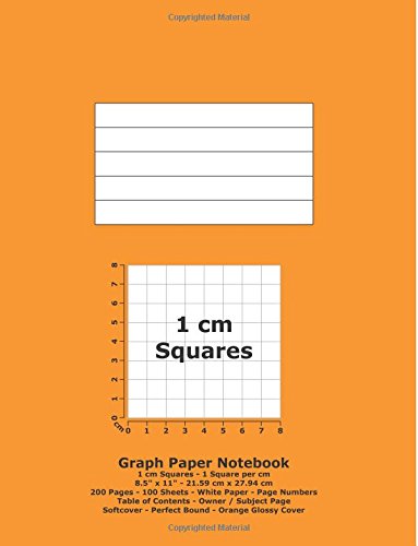 Graph Paper Notebook: 1 cm Squares - 8.5" x 11" - 21.59 cm x 27.94 cm ...
