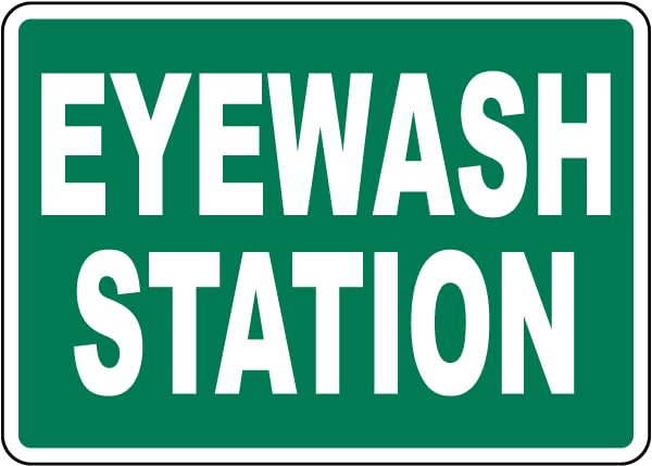 Eye Wash Station A Sign | Waterproof Sticker : Amazon.in: Office Products