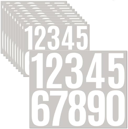Amazon.com: 200 Pieces, 3" - Vinyl Number Stickers, Waterproof Stick On ...