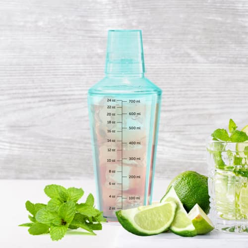 Snapklik.com : OGGI Clear Cocktail Shaker - 24 Oz / 700 Ml, Clear ...