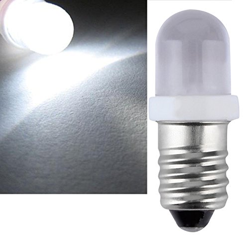 Amazon.com: E10 LED Screw Base Indicator Bulb Cold White 6V DC ...