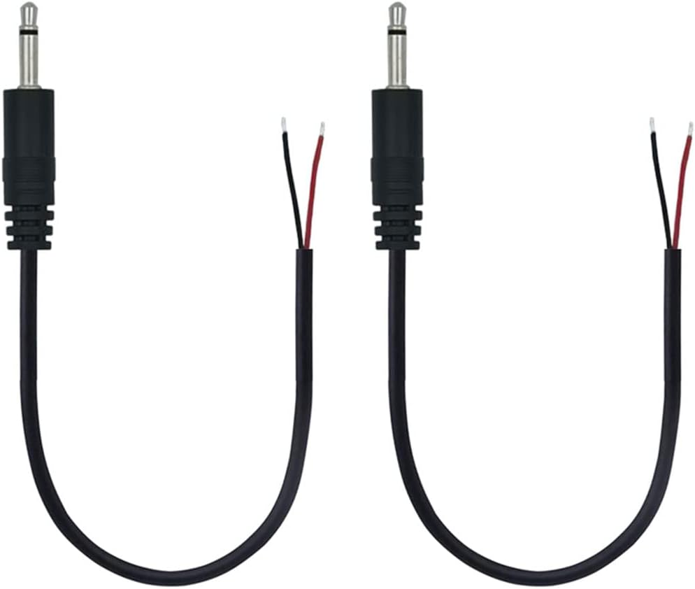 Amazon.com: Ancable 2-Pack 3.5mm 1/8" Monaural Mini Mono Plug to Bare ...