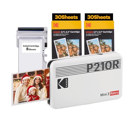 KODAK Mini 2 Retro Cadeau Noel 4PASS Imprimante Photo 4PASS 5 3 X 8 6