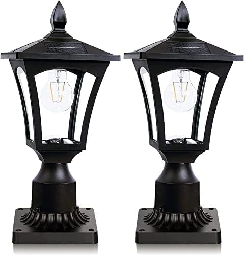 Pasamic Solar Powered Black Pathway Light Fixture 3000k 5303