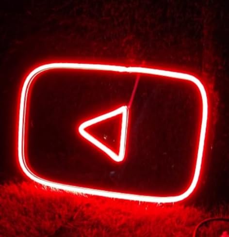 Buy Luxury Sign India YouTube Neon Sign for Room Wall Bedroom ...