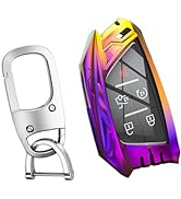 Amazon.com: Ocezbiis For Audi Key Fob Cover,Keychain,Zinc Alloy ...