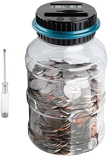 Gift House Int Digital UK Coin Counting Money Jar : Amazon.co.uk: Home ...