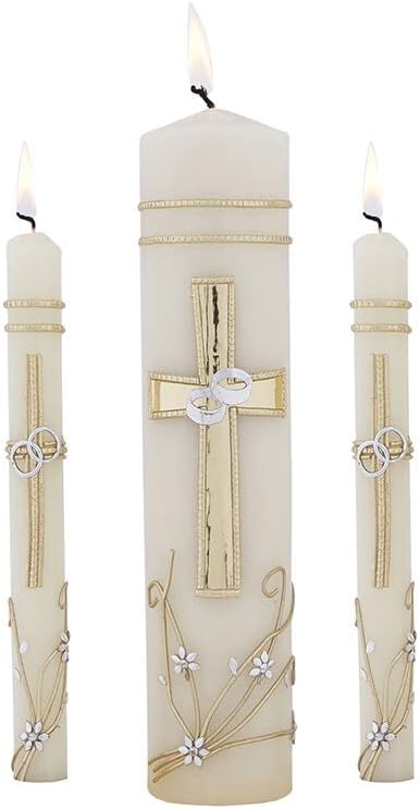Amazon.com: CB Church Supply Hand Crafted Wedding Candle Set by Will ...
