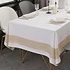 Amazon.com: GOLD SAIL White Table Cloth Square Table–Waterproof and ...