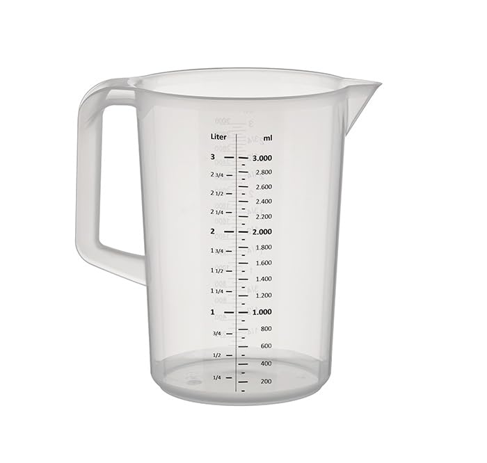 APS Measuring jug 3 litres, 17.5 x H: 23.5 cm, Plastic jug with ...