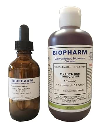 Biopharm Methyl Red Indicator 0.1% w/v Aqueous Solution : Buy Online at ...