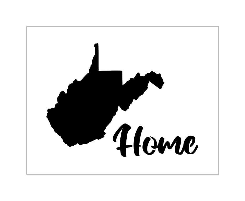 Amazon.com: West Virginia Is My Home Stencil Love United State Saying ...