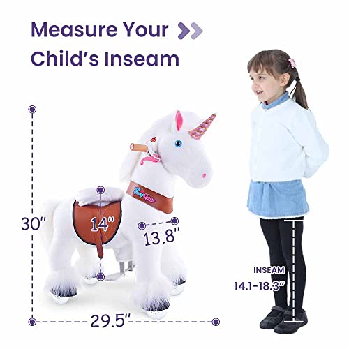 Snapklik.com : Pony Cycle White Unicorn Ride On Toy: 2 Sizes: Worlds ...