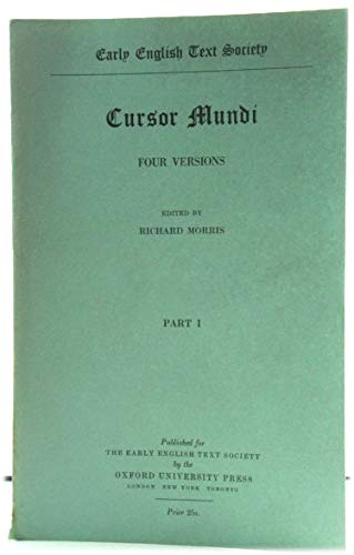 Cursor Mundi: A Northumbrian Poem of the XIVth Century, Part I: Text ...