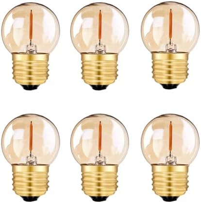 Tsunetani G40 G12.5 Led Filament Mini Globe Light Bulbs 0.5W Equivalent ...