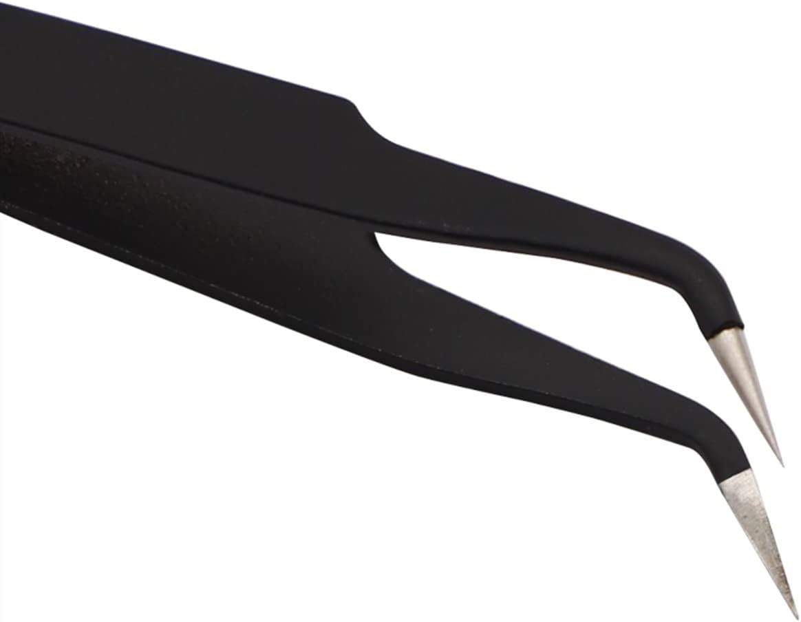 Amazon.com: Craft Tweezers Precision Black Stainless Steel Tweezers ...