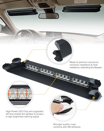 Snapklik.com : Red Blue LED Emergency Dash Police Strobe Lights High ...
