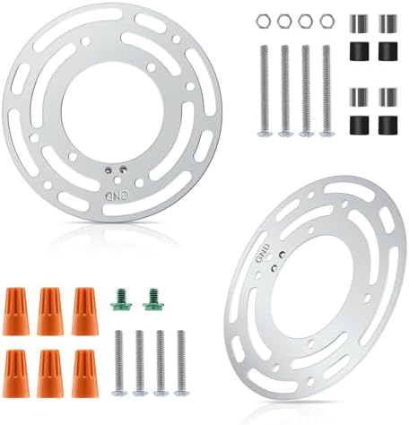 Universal Light Fixtures Mounting Bracket 2 Pack, 4 Inches Round ...