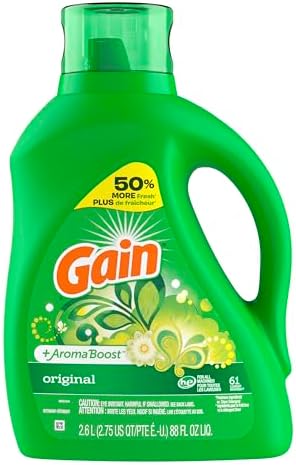 Amazon.com: Gain + Aroma Boost Laundry Detergent Liquid, Original Scent ...