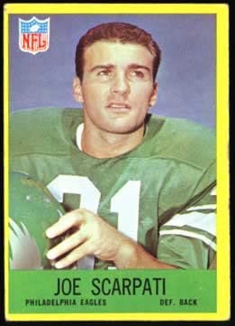 Joe Scarpati "Eagles" 1967 NFL Football Trading Card (Philadelphia ...