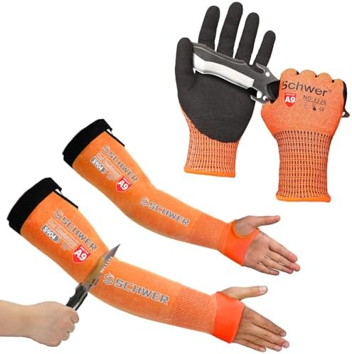 Schwer ProGuard Pr3326 Gloves Schwer Highest Level Cut Resistant Work ...
