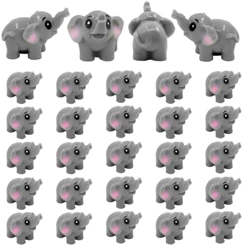 Amazon.com: XIHIRCD 60pcs Mini Elephant Figurines, Resin Miniature ...