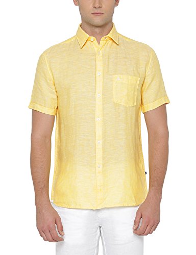 Parx Men's Casual Shirt (8907254482045_XMST05309-Y2_44_Light Yellow ...