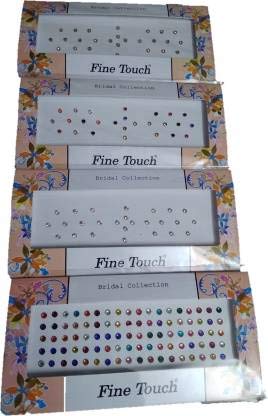 Glamyou Round Shaped multi coloured stone Bindi Girls and Women ...