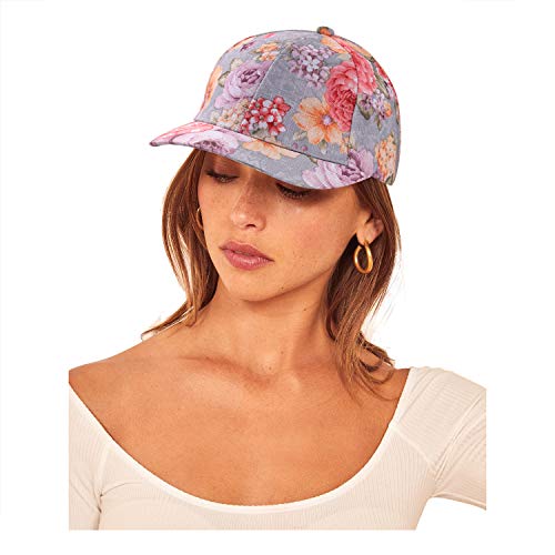 BSJELL Women's Floral Print Baseball Cap Adjustable Dad Hats Summer ...