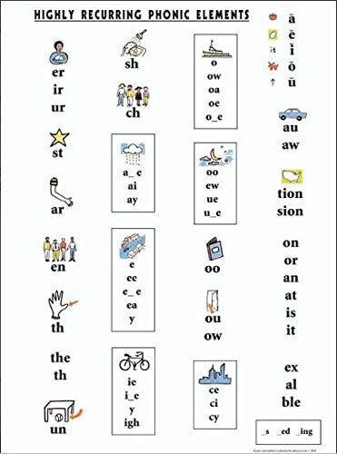 Highly Recurring Phonic Element Chart: Augusta Mann: 9781930177031 ...